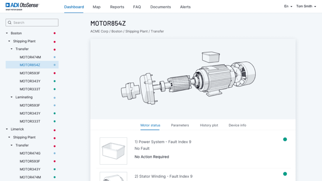 Predictive Maintenance (PdM) with Smart Motor Sensor - ADI OtoSense